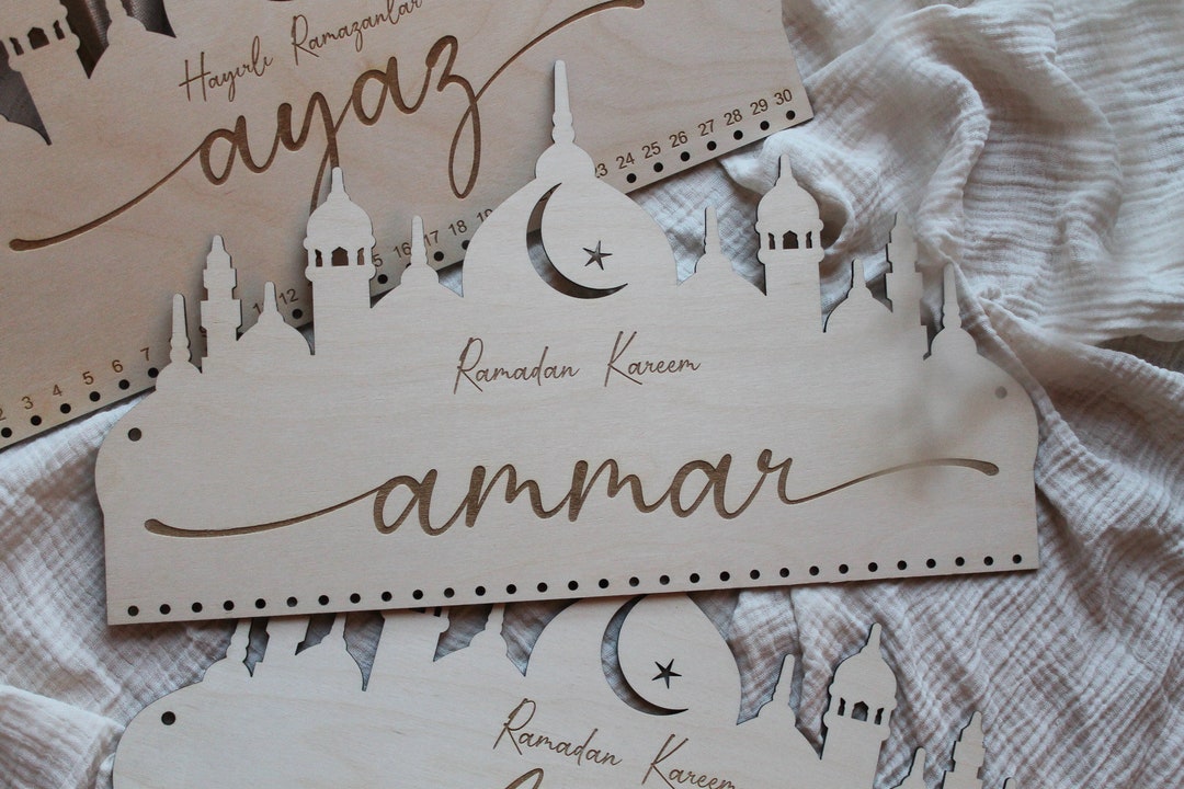 Wooden Ramadan Calendar, Ramadan Calendar Personalized, My First ...