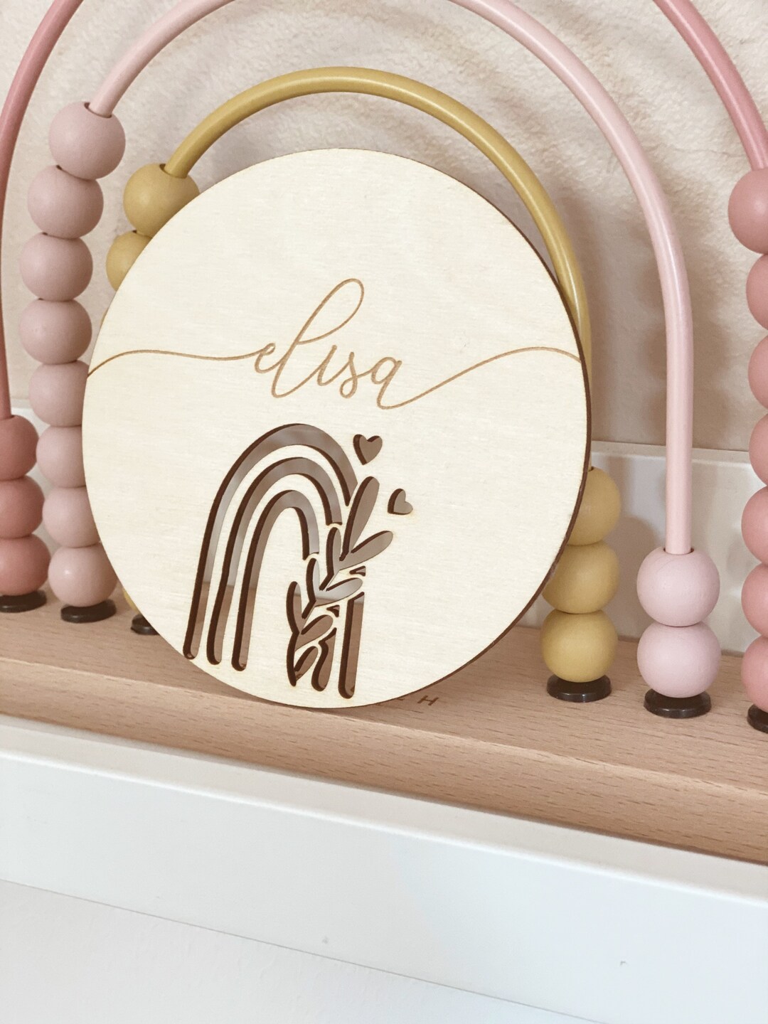 Name Plate for the Children's Room, Gift for Child, Wooden Sign, 1st ...