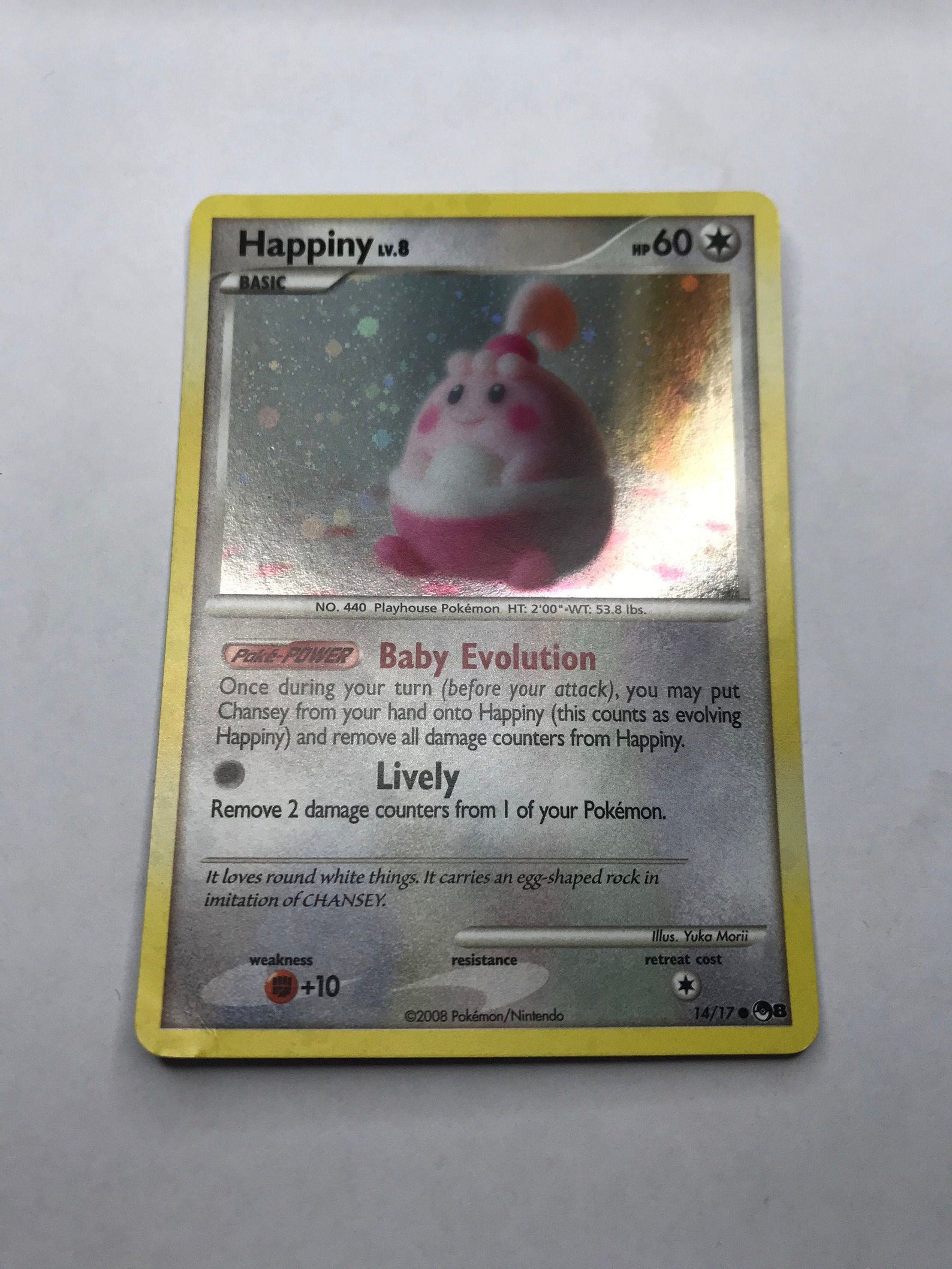 Holo Happiny Pokemon card | Etsy