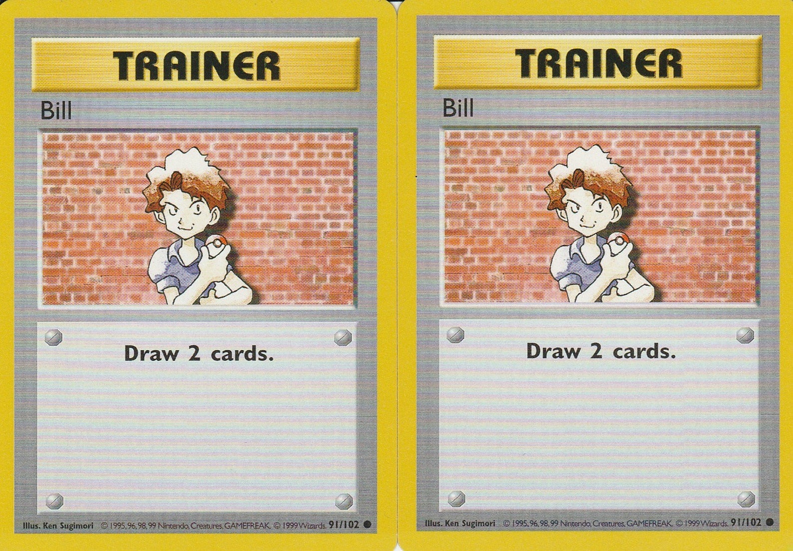 Shadowless Bill Trainer Pokemon Card - Etsy UK