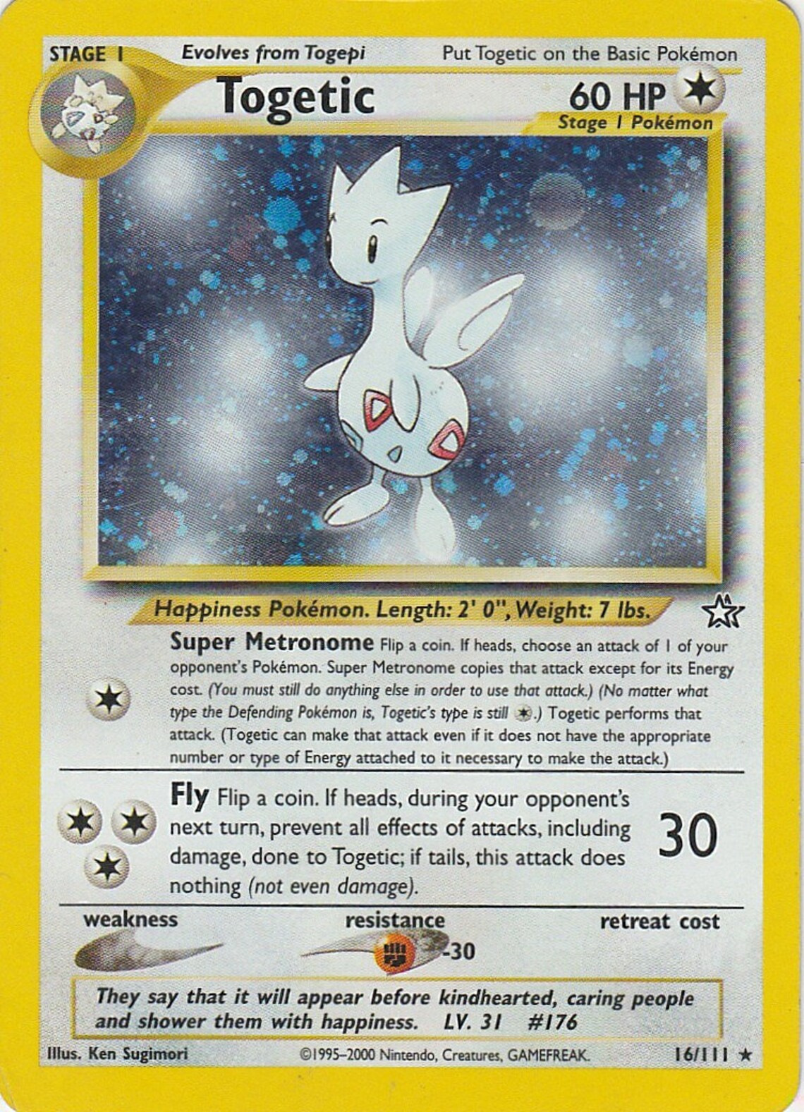 Holofoil Togetic Pokemon Card - Etsy