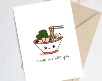 Ramen Anniversary Card - Etsy