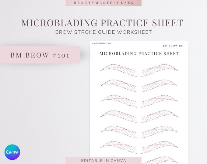 Fluffy 1 Step-by-step Microblading Pattern Microblading Stroke Pattern Template Phibrows ...