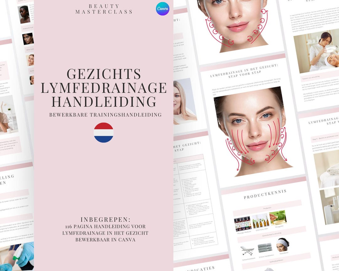 Dutch Facial Lymphatic Drainage Training Manual - Editable Lymphatic ...