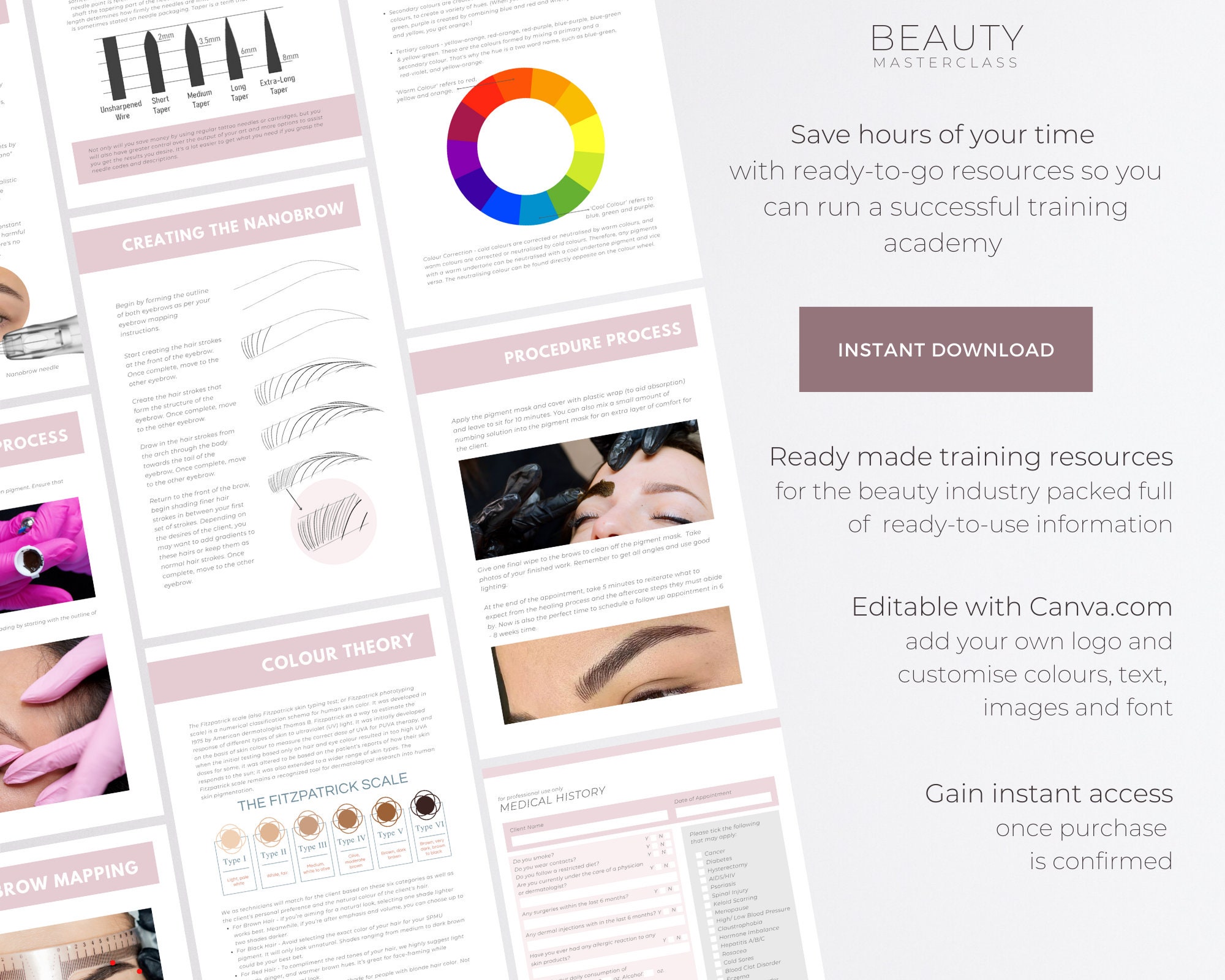 Nanobrows Training Manual Editable Guide for SPMU Trainers - Etsy