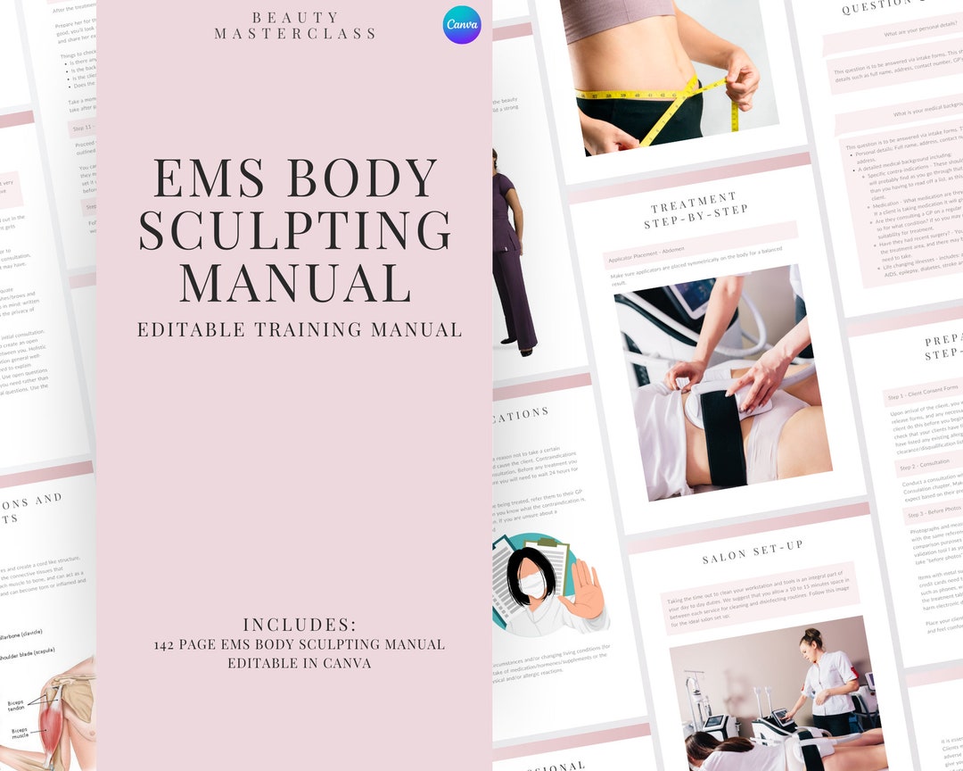 EMS Body Sculpting Editable Training Manual Editable Course Ebook for ...