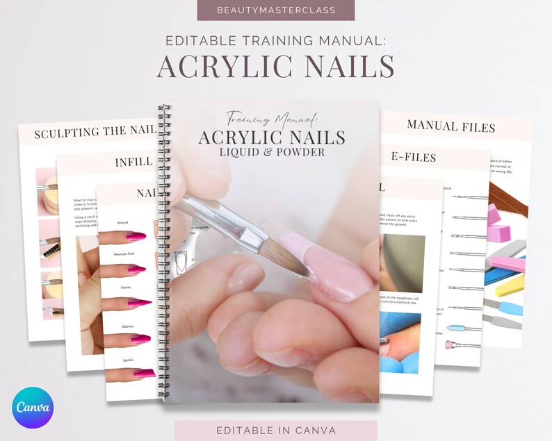 Acrylic Nails Editable Training Manual Editable Nail Course for Nail ...