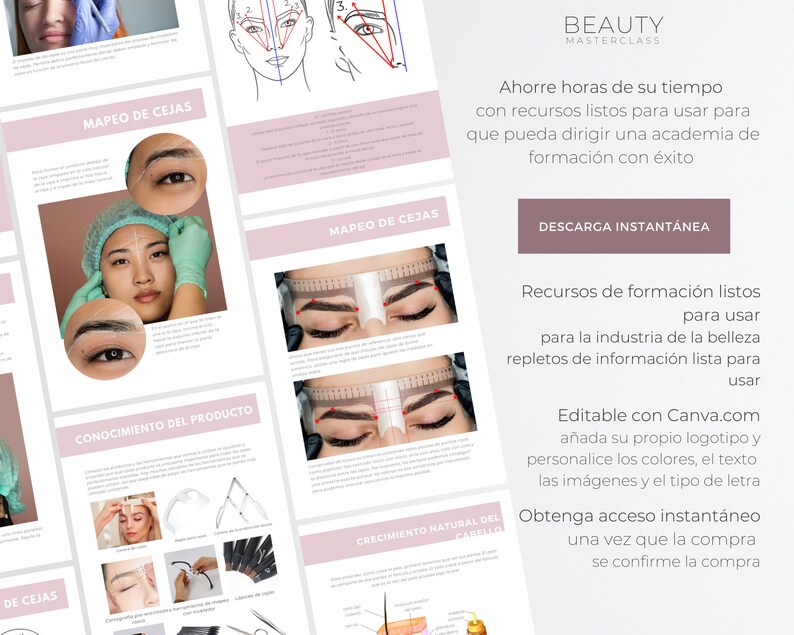 Spanish Brow Mapping Measuring Manual Advanced Eyebrow Measuring ...