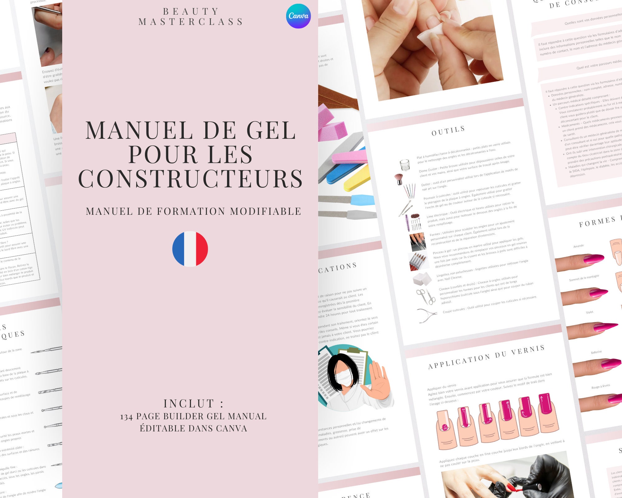 Manuel de formation modifiable pour les ongles en gel French Builder ...