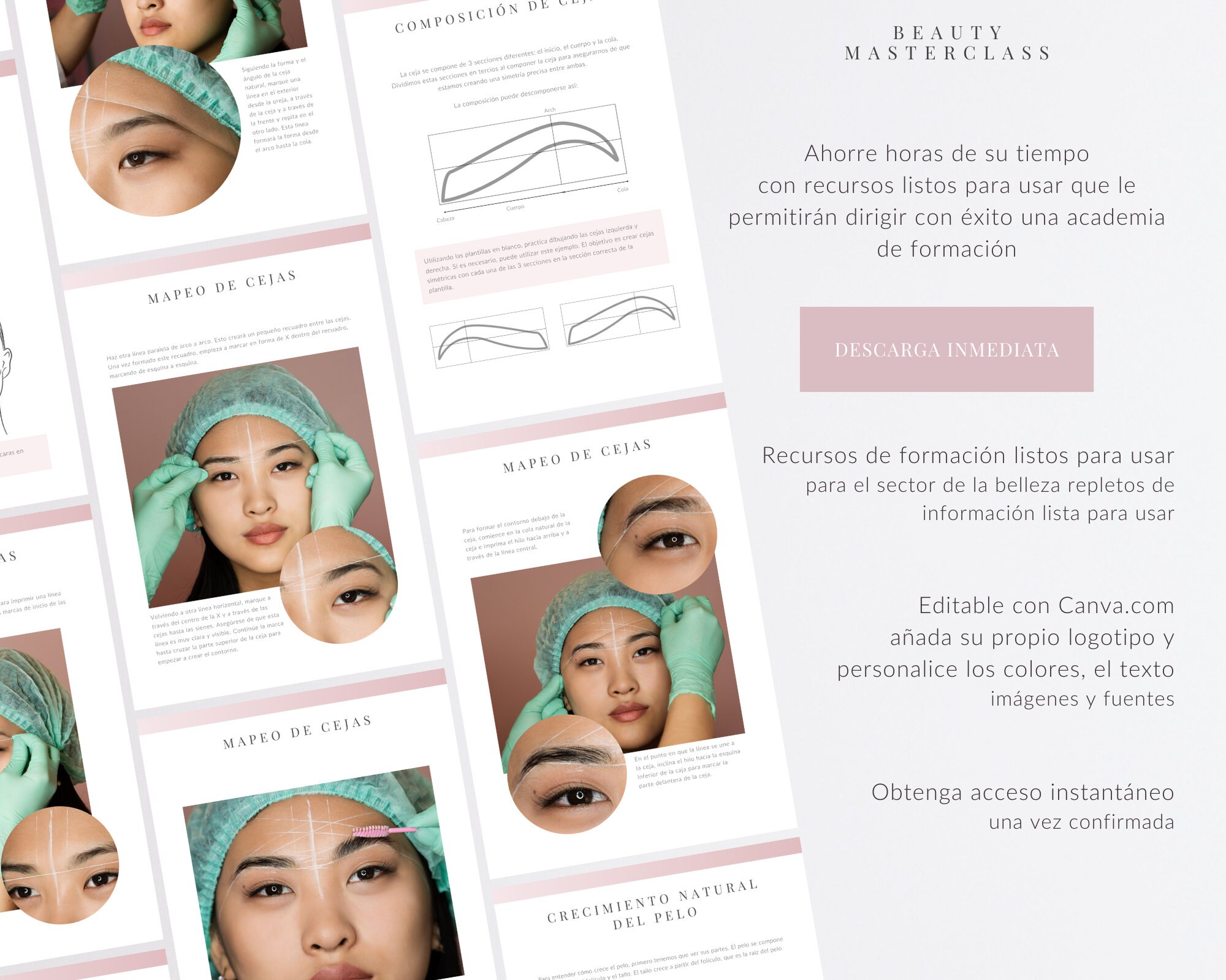 Spanish Brow Mapping Measuring Manual Advanced Eyebrow Measuring ...