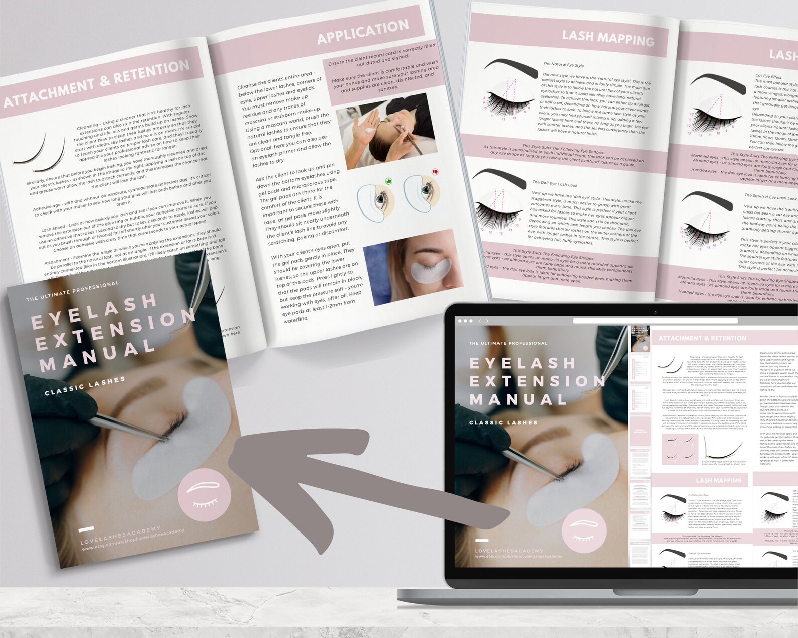 Classic Lash Extension Training Manual Editable Eyelash - Etsy UK