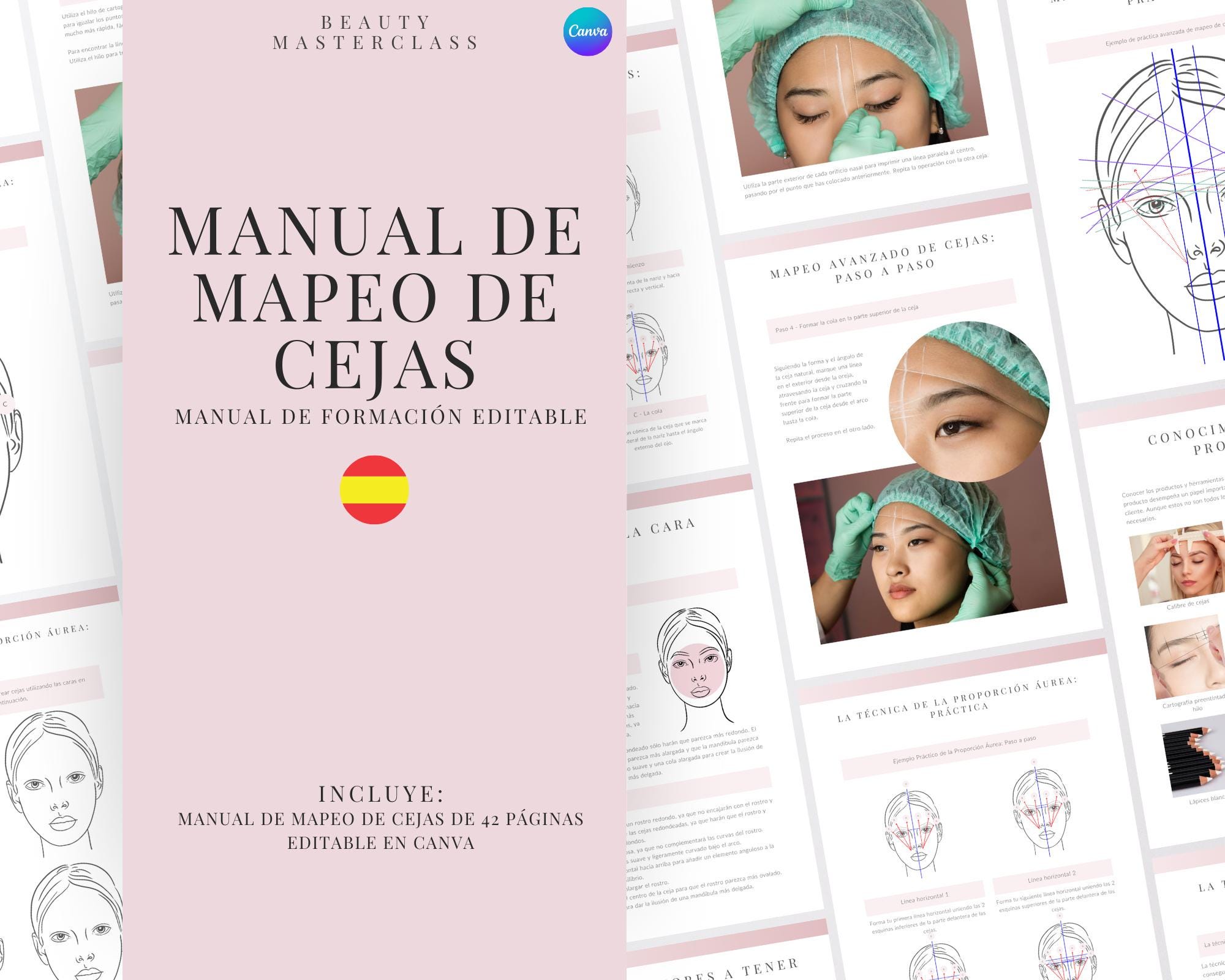 Spanish Brow Mapping Measuring Manual | Advanced Eyebrow Measuring ...