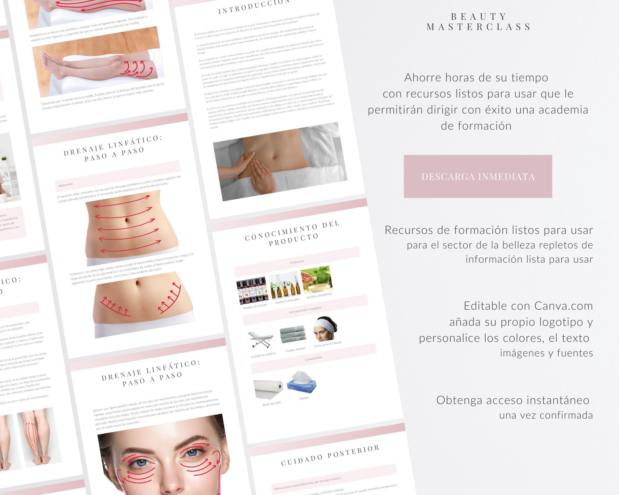 Spanish Lymphatic Drainage Training Manual - Editable MLD Lymphatic ...