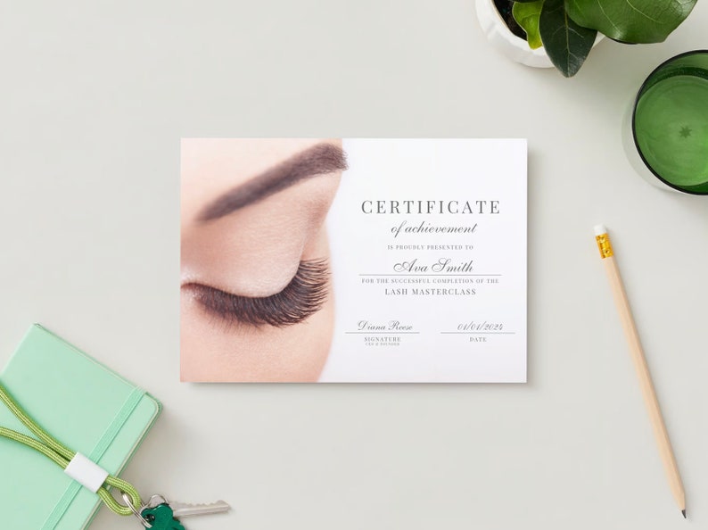 Editable Certificate of Achievement Template for Any Beauty Course ...