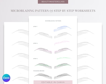 Bmbrow106 Microblading Stroke Pattern Step by Step Practice - Etsy