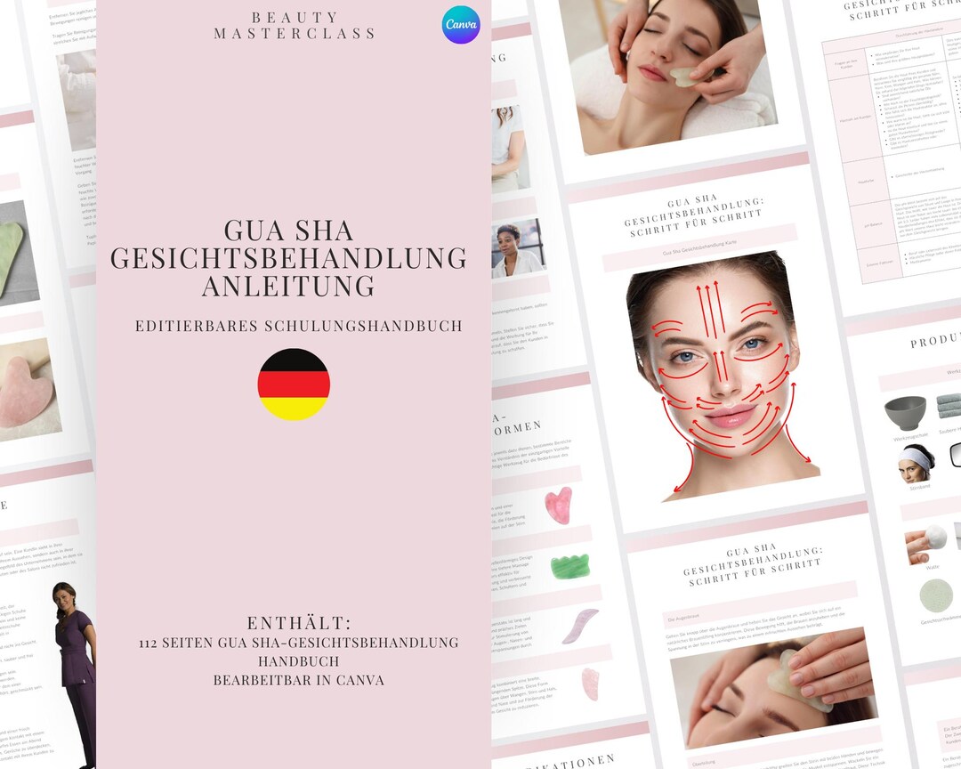 German Gua Sha Facial Training Manual - Editable Gua Sha Facial and ...