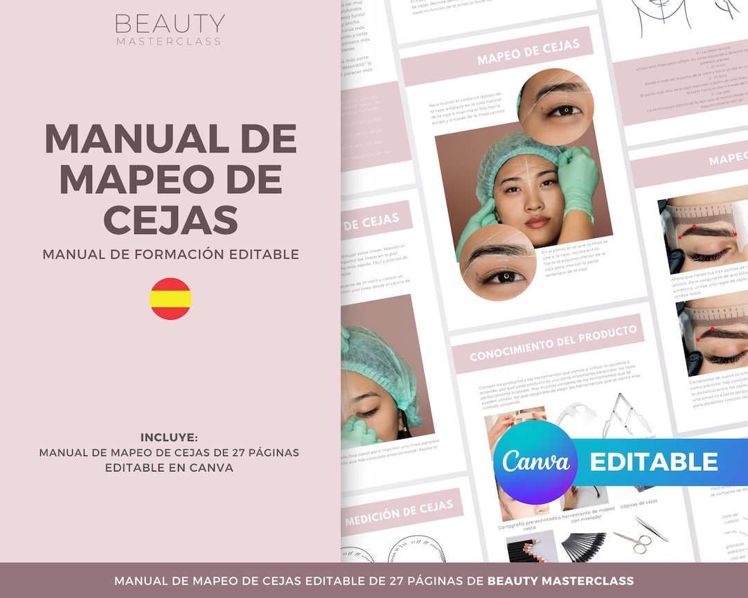 Spanish Brow Mapping Measuring Manual Advanced Eyebrow Measuring ...