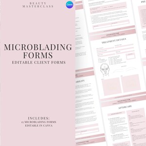 Microblading Forms | Aftercare, Waiver, Medical History & More ...