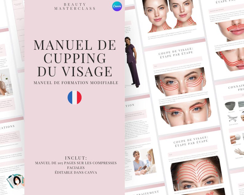 French Facial Cupping Training Manual - Editable Facial Cupping and ...