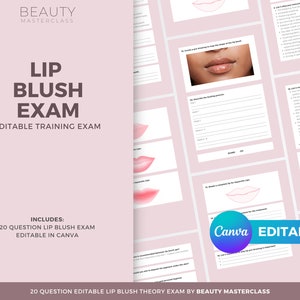 Lip Blush Theory Exam SPMU Lips Exam 20 Questions and - Etsy
