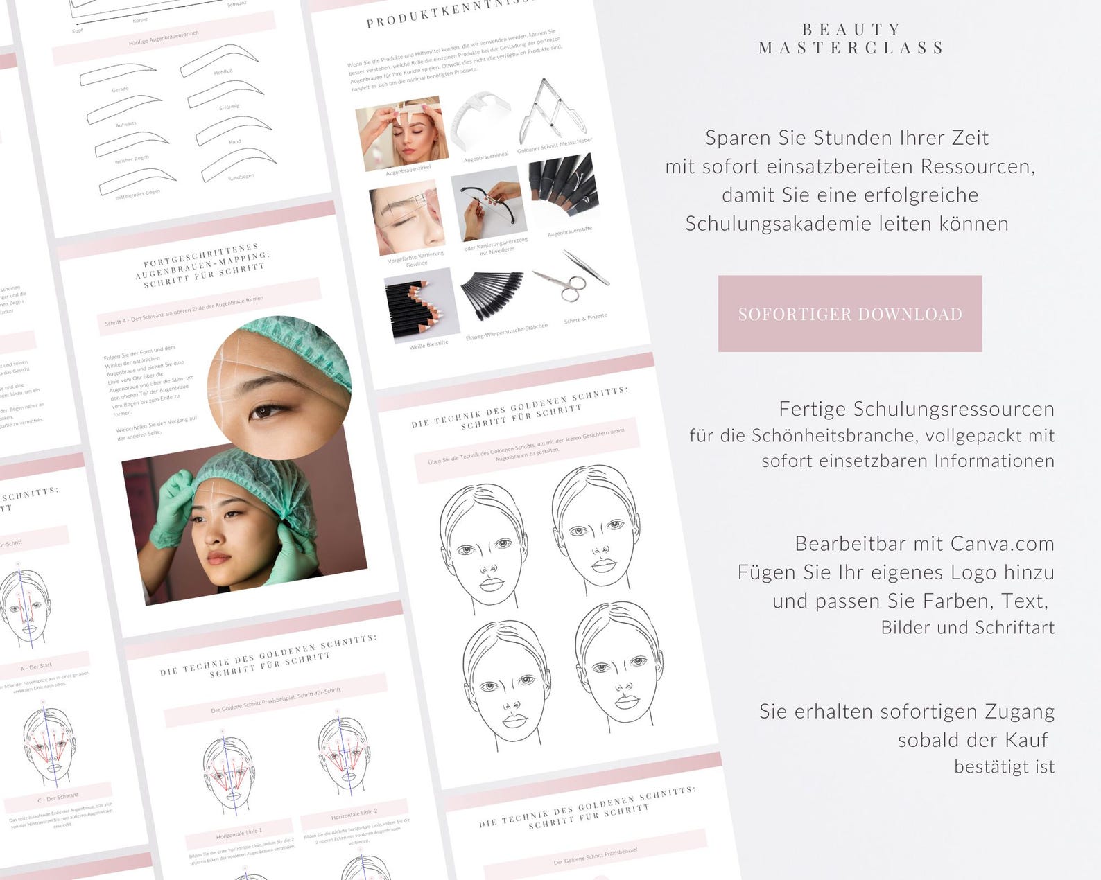 German Brow Mapping Measuring Manual | Advanced Eyebrow Measuring ...