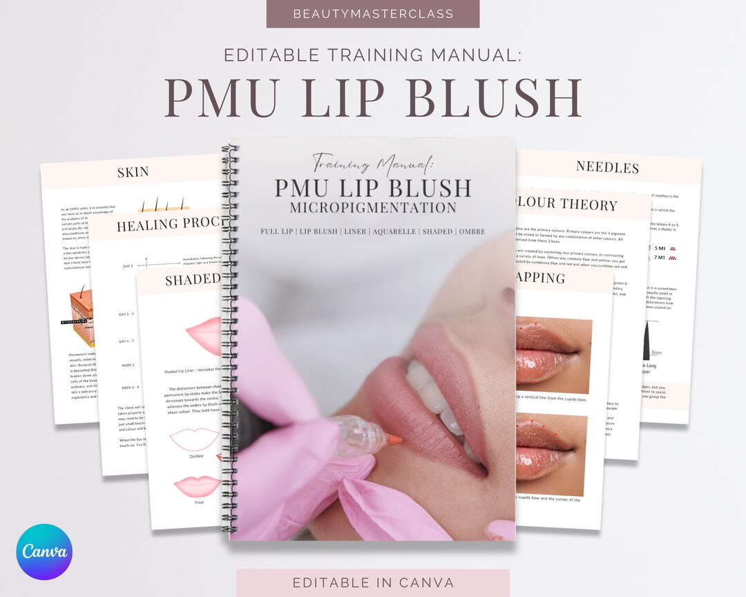 PMU Lip Blush Training Manual Neutral Design Editable - Etsy UK