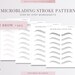 Bmbrow#103 Microblading Stroke Pattern Step by Step Practice Worksheets | Editable SPMU Brow ...