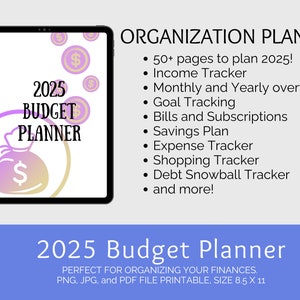 50+ Page Bundle 2025 Budget Planner | Finance Planner | Savings Tracker ...