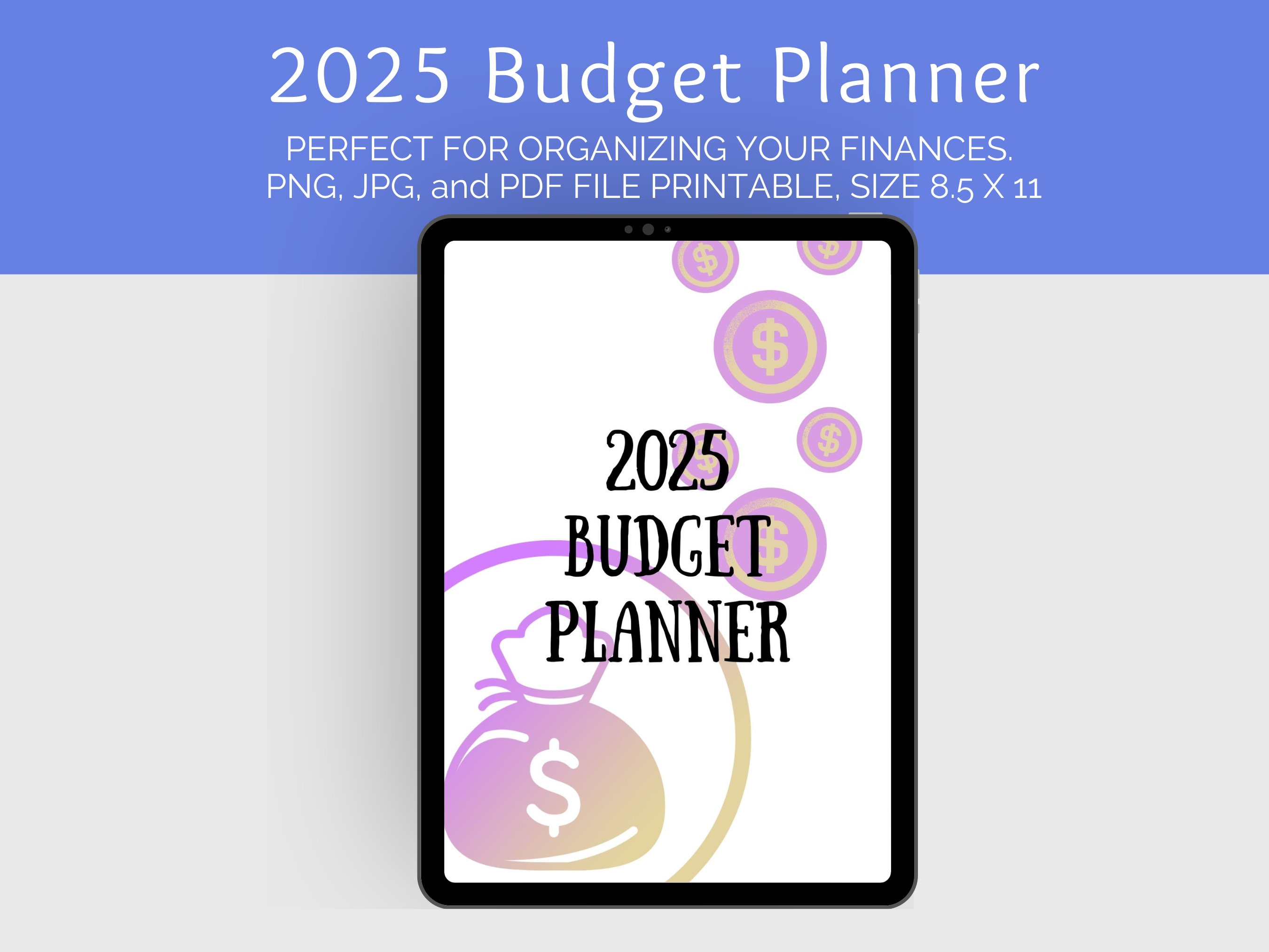 50 Page Bundle 2025 Budget Planner Finance Planner Savings Tracker ...