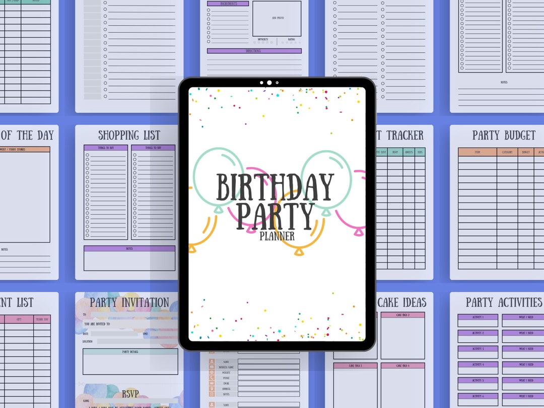 25+ Page Bundle Birthday Planner | Party Planner | Party Planner Printable | Birthday Party ...