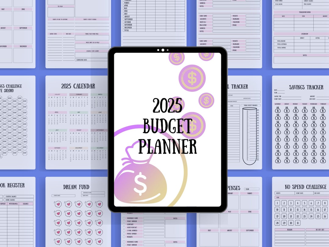 50+ Page Bundle 2025 Budget Planner | Finance Planner | Savings Tracker ...