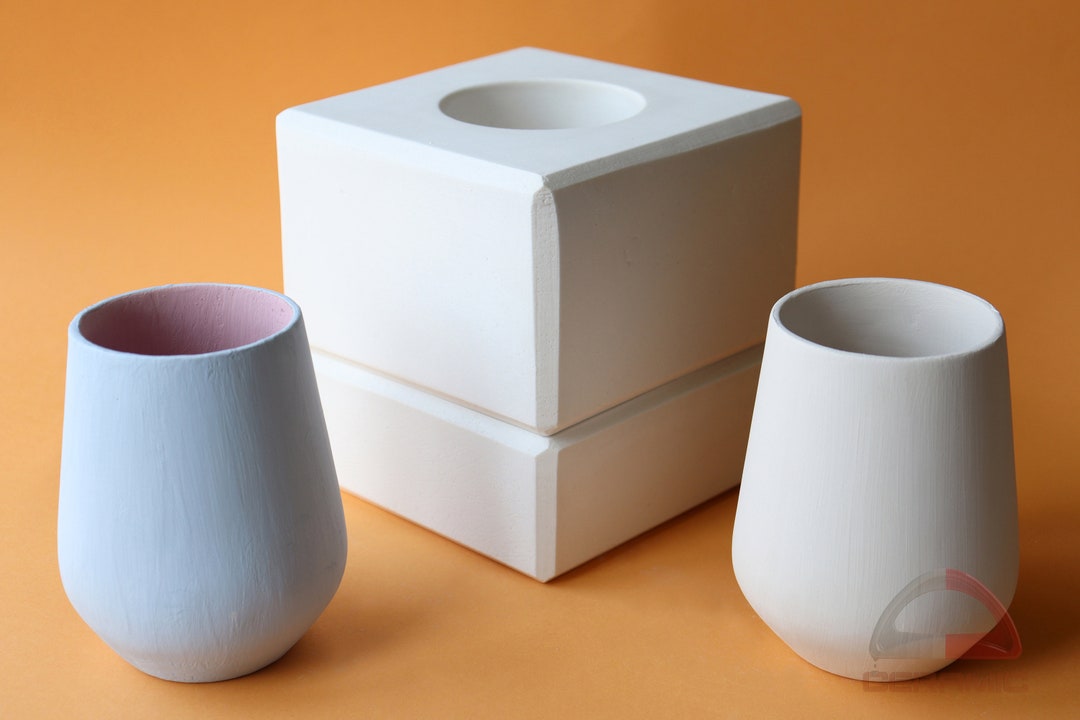 Handleless Cup Plaster Mold for Slip Casting, Casting Mold, Ceramic ...