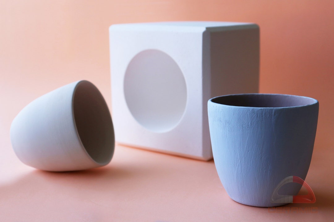 Handleless Cup Plaster Mold for Slip Casting, Casting Mold, Ceramic ...