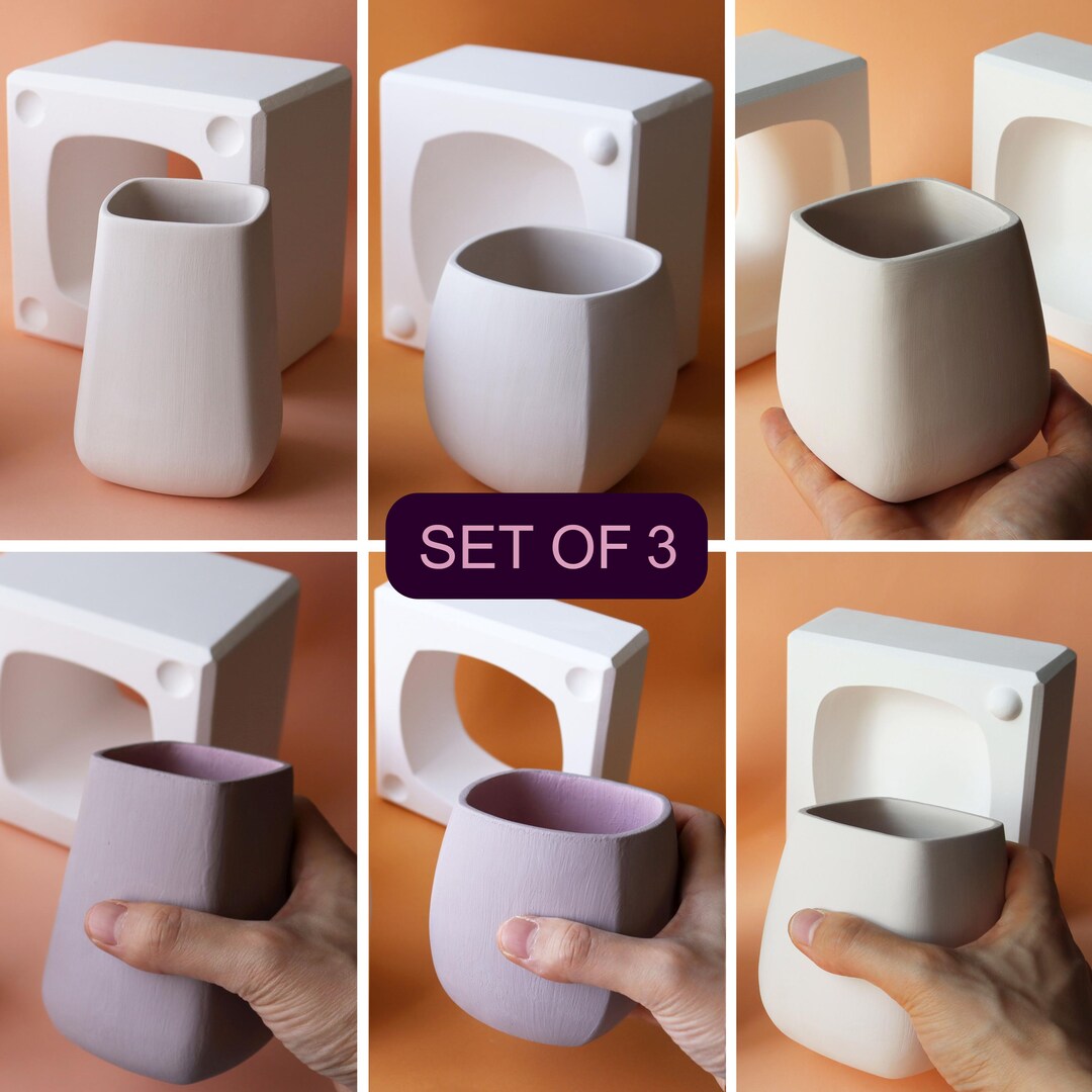 Handleless Cup Plaster Molds for Slip Casting, Casting Mold, Ceramic ...