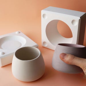 Handleless Cup Plaster Mold for Slip Casting, Casting Mold, Ceramic ...