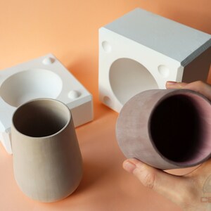 Handleless Cup Plaster Mold for Slip Casting, Casting Mold, Ceramic ...