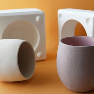 Handleless Cup Plaster Mold for Slip Casting, Casting Mold, Ceramic ...