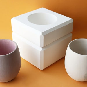 Handleless Cup Plaster Mold for Slip Casting, Casting Mold, Ceramic ...