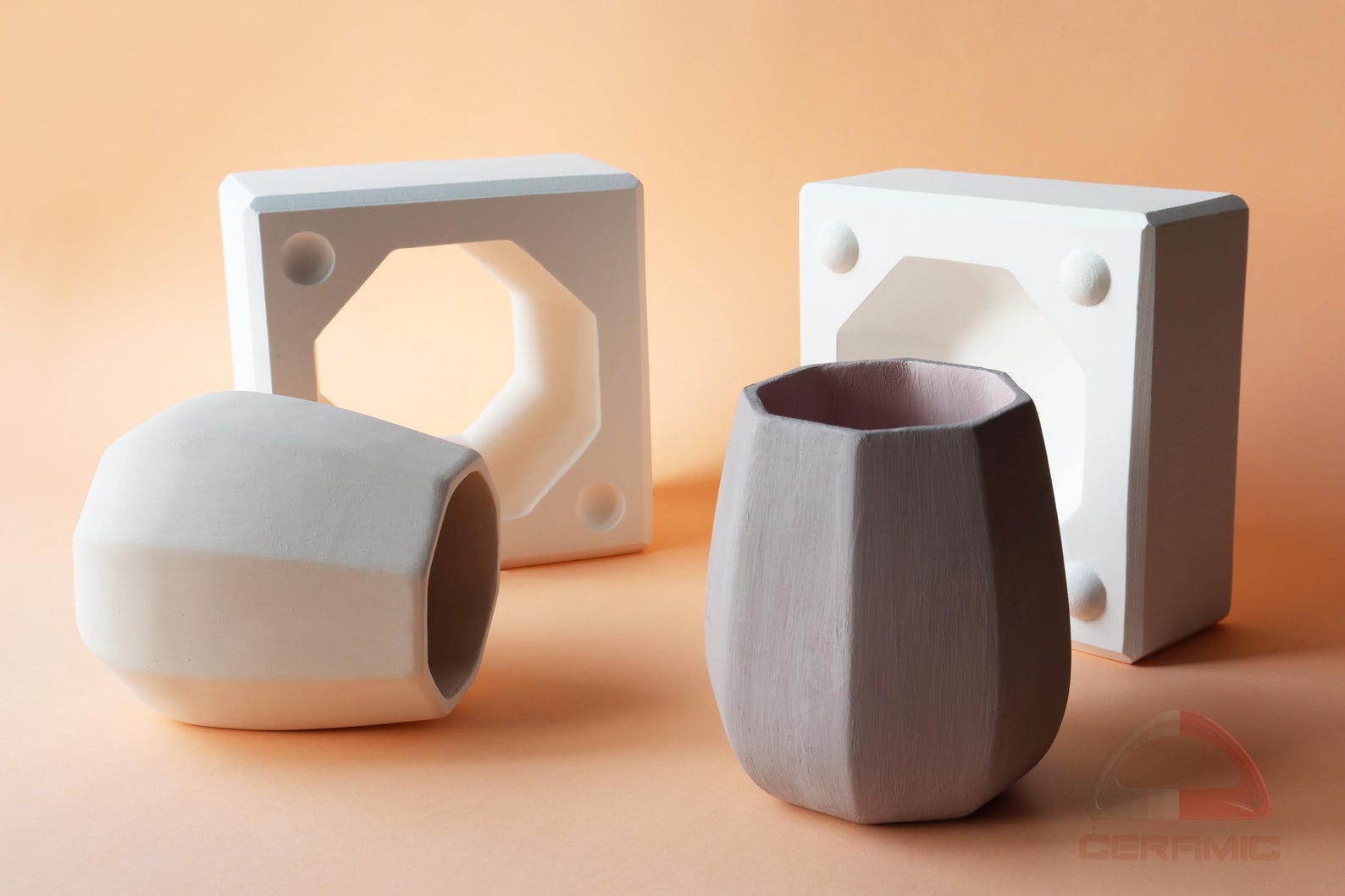 Handleless Cup Plaster Molds for Slip Casting, Casting Mold, Ceramic ...