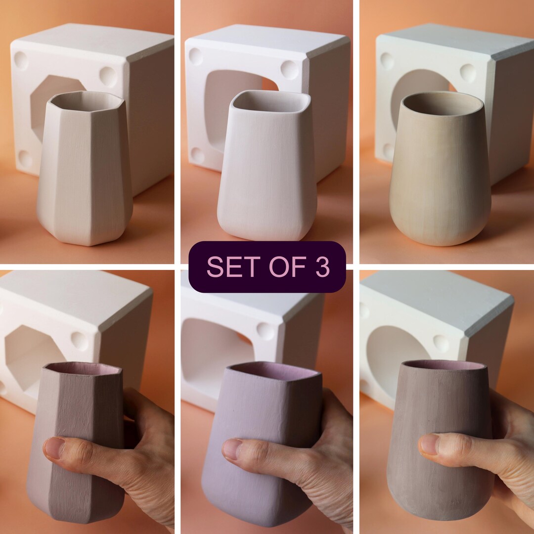 Handleless Cup Plaster Molds for Slip Casting, Casting Mold, Ceramic ...