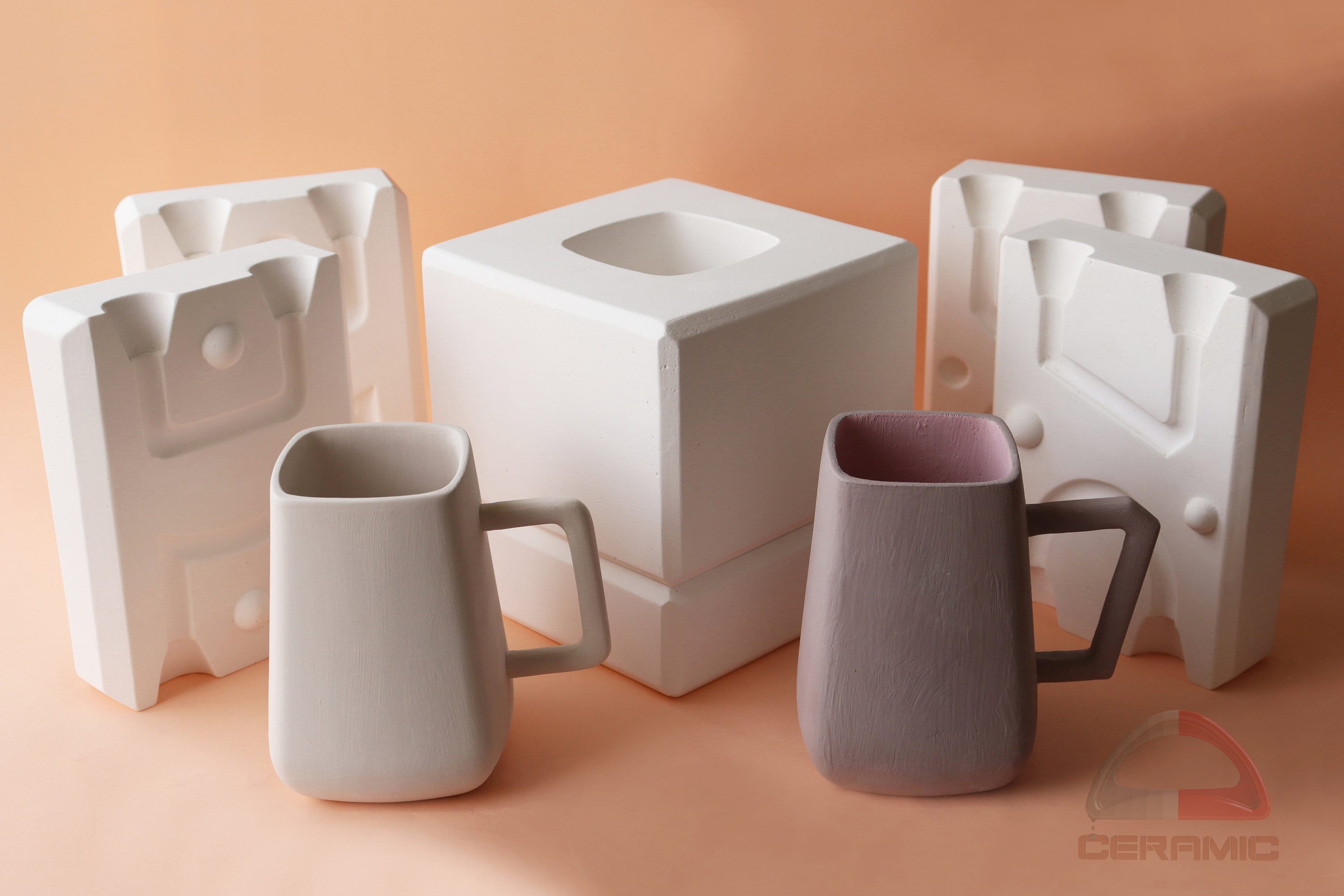 Handleless Cup Plaster Mold 2 Handles Molds for Slip - Etsy