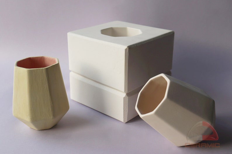 Handleless Cup Plaster Mold in Octagon Shape for Slip Casting - Etsy