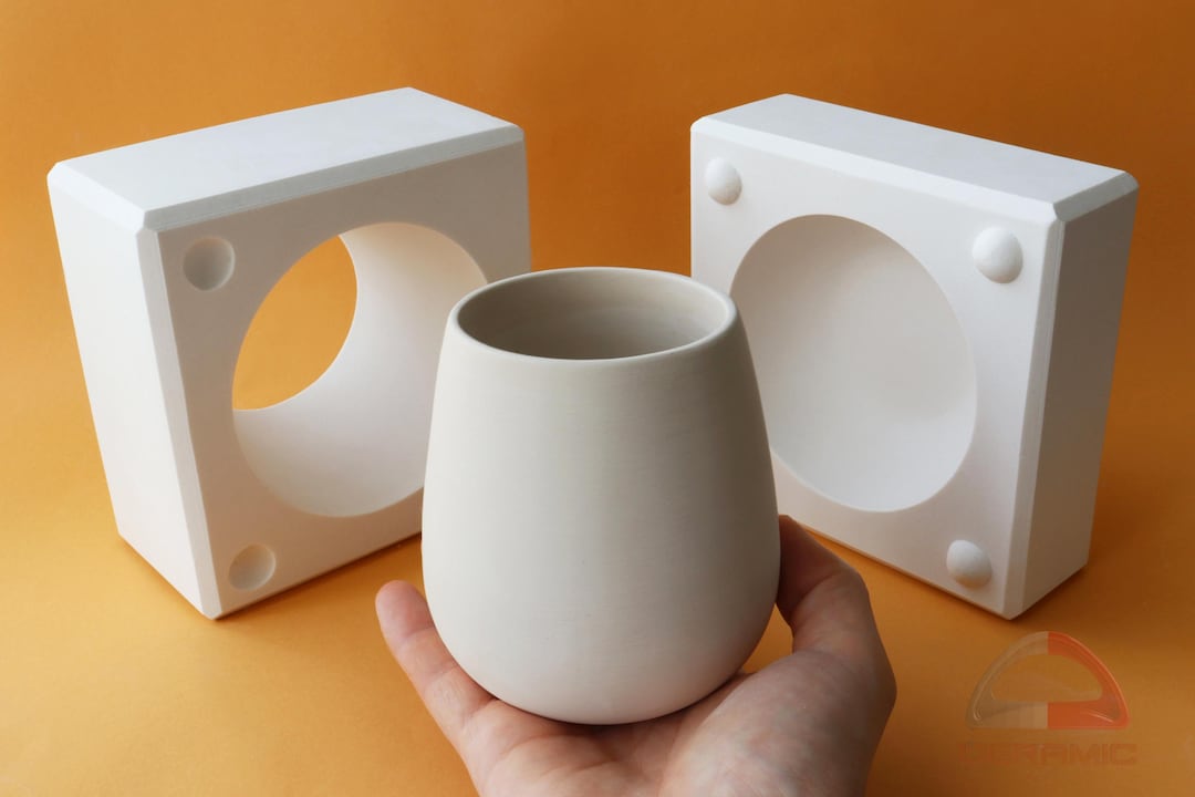 Handleless Cup Plaster Mold for Slip Casting, Casting Mold, Ceramic ...