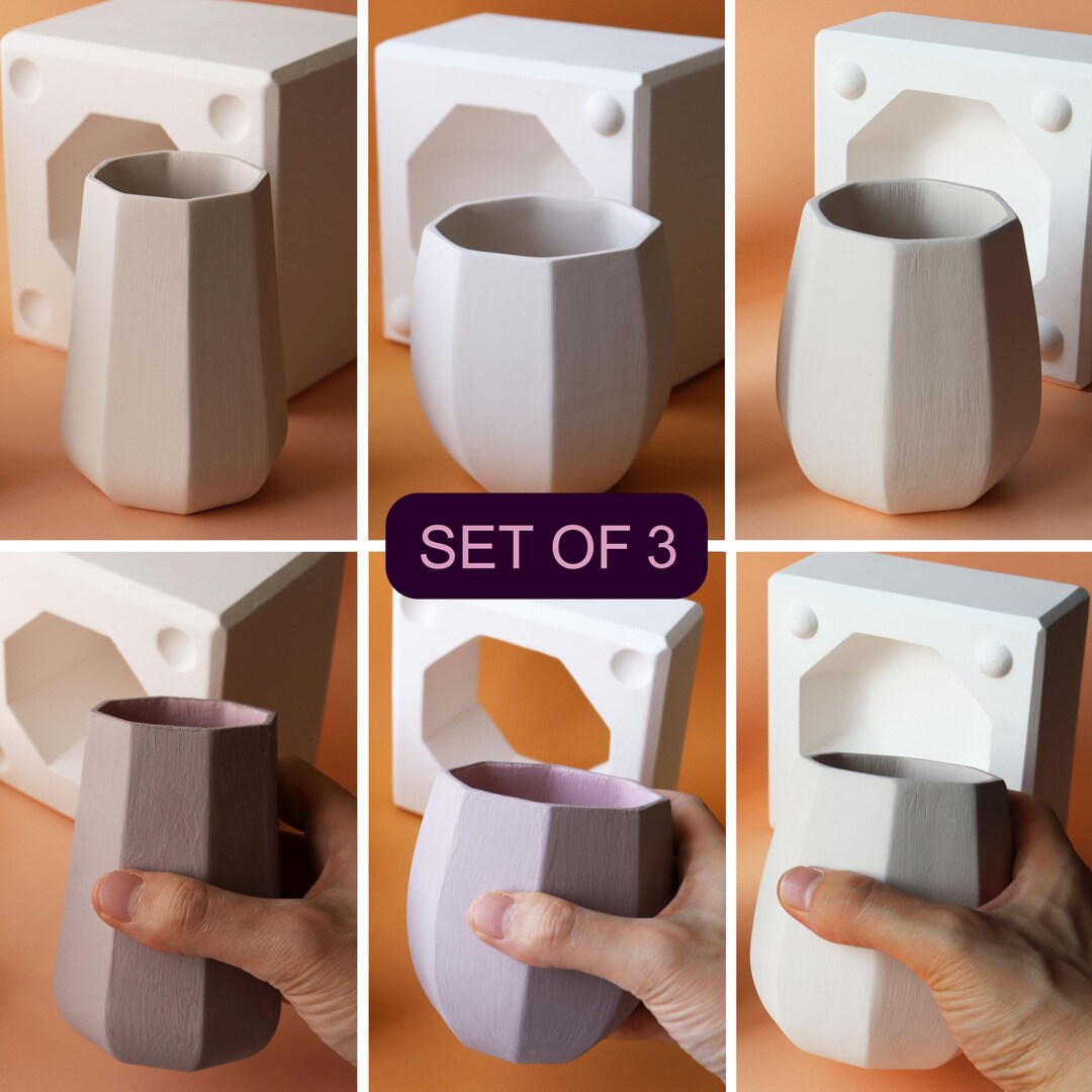 Handleless Cup Plaster Molds for Slip Casting, Casting Mold, Ceramic ...
