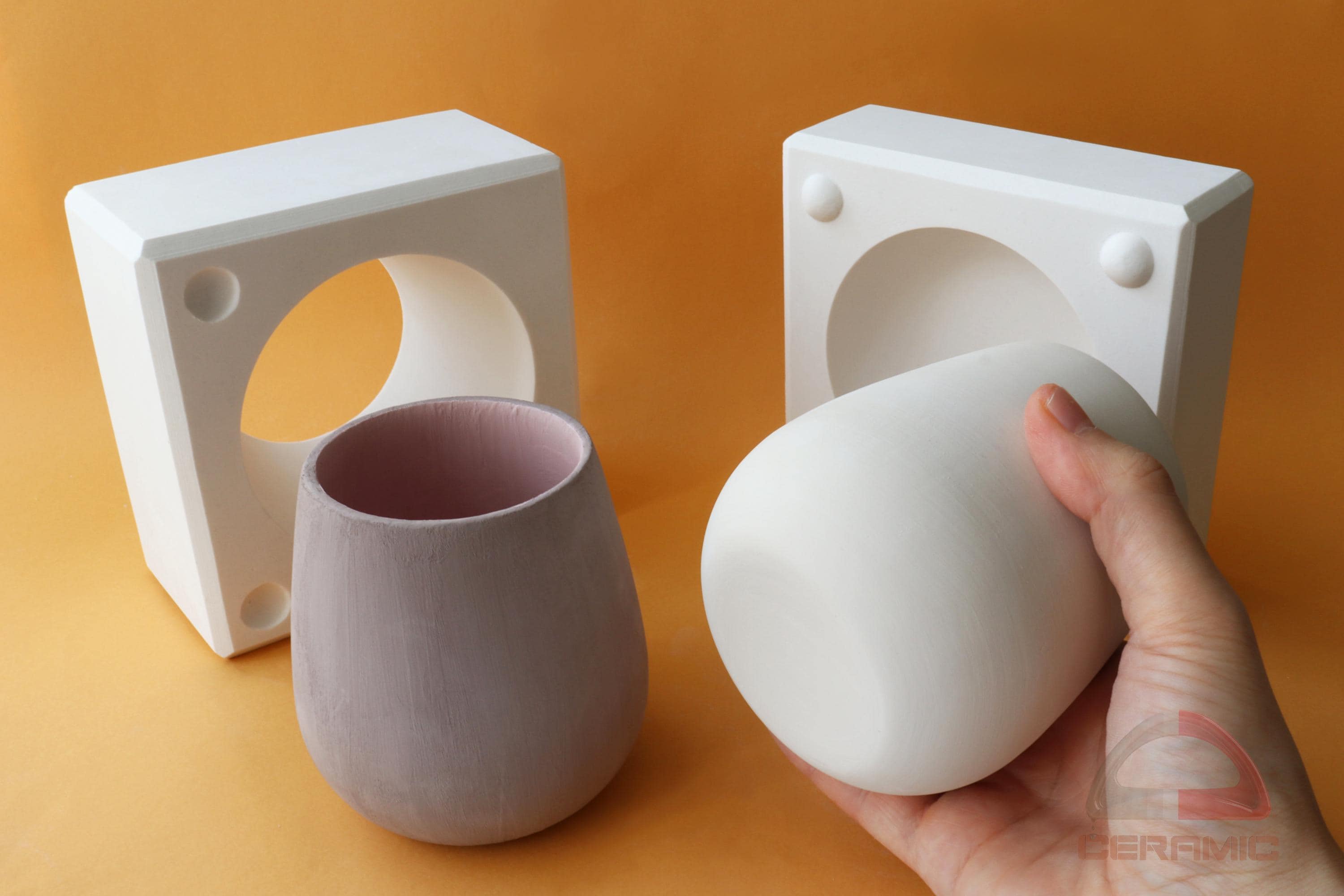 Handleless Cup Plaster Mold for Slip Casting, Casting Mold, Ceramic ...