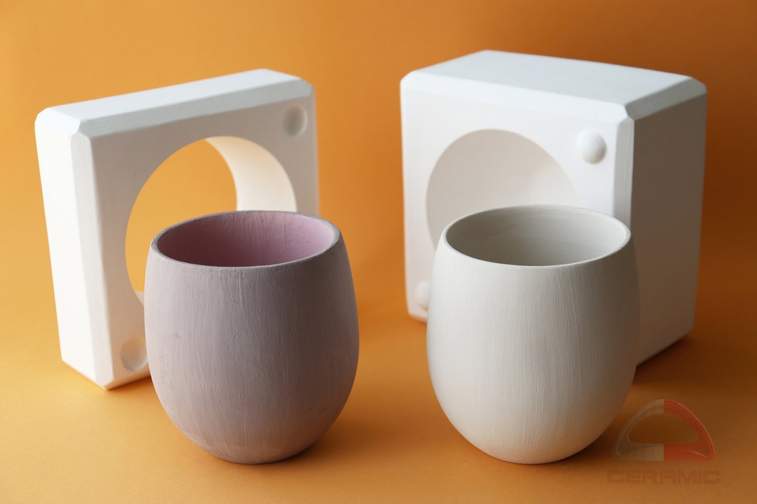 Handleless Cup Plaster Mold for Slip Casting, Casting Mold, Ceramic ...