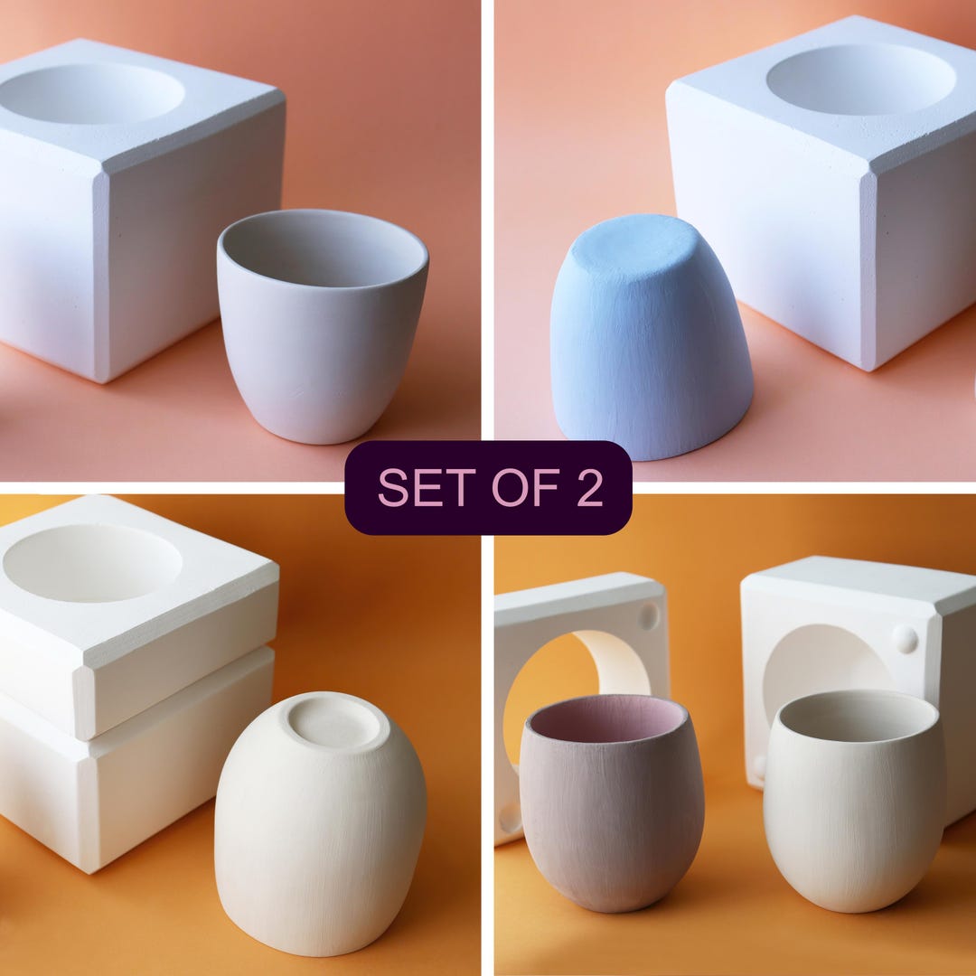 Handleless Cup Plaster Molds for Slip Casting, Casting Mold, Ceramic Mold - DC006 + DC014 - Etsy