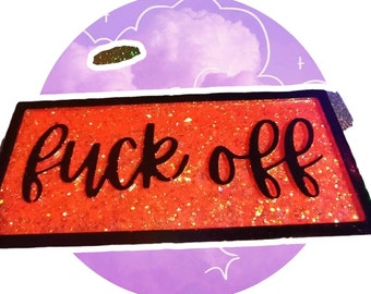 Resin F off Sign - Etsy