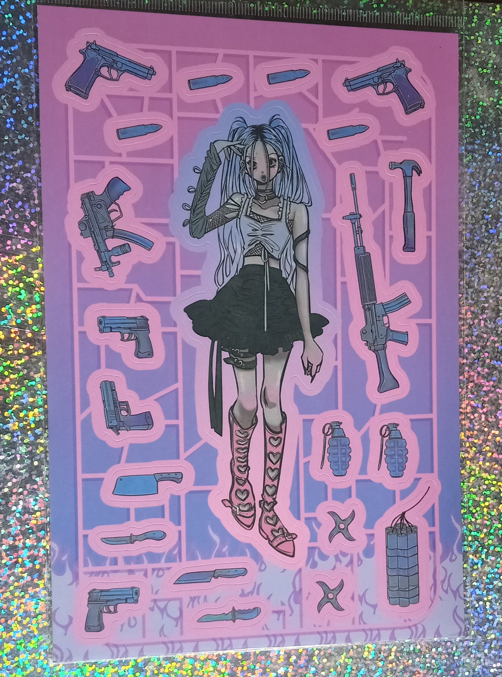 Pink & Purple Violent Punk Riiot Creepy Cute Dark Fighter - Etsy