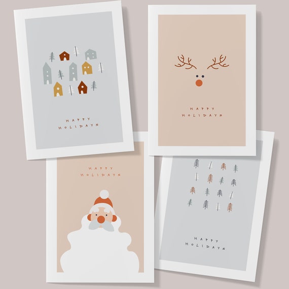 Greeting Cards Modern Minimal Collection 12 Cards With | Etsy